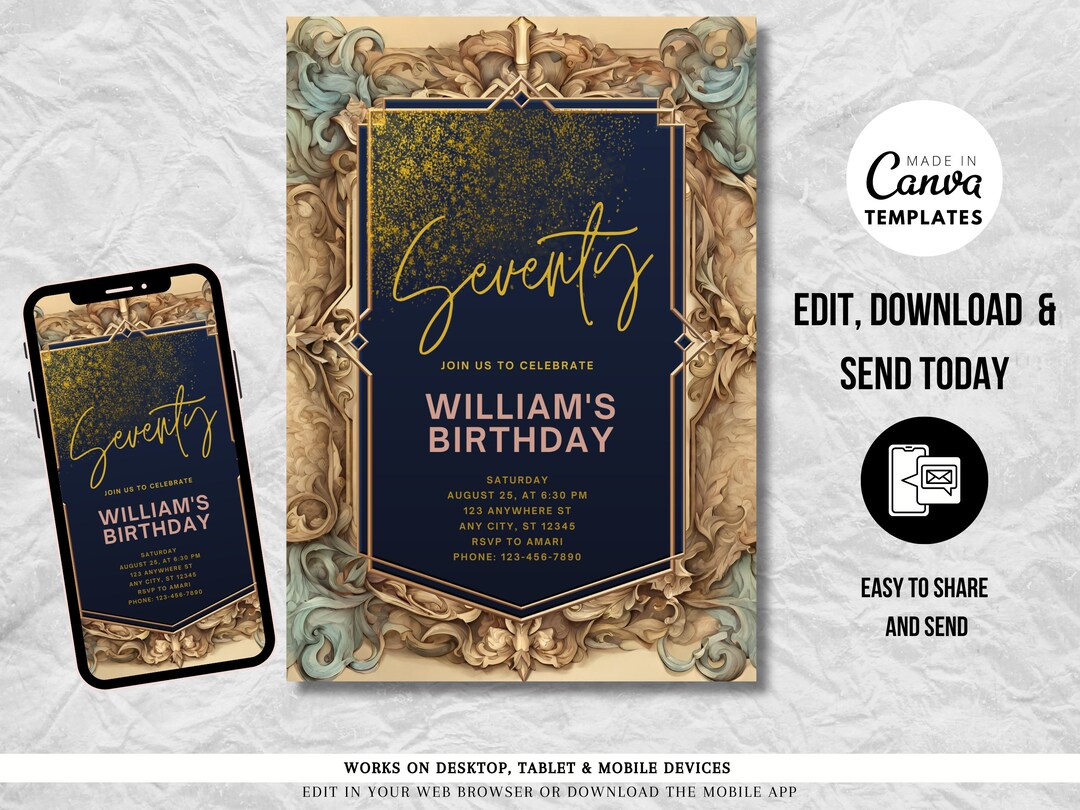 Medieval Invitation Canva Templates Customizable Canva Designs for Your ...