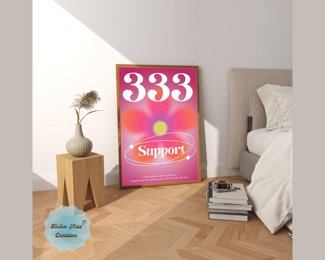 333 Angel Numbers Aura Poster Printable Spiritual Aura Energy Poster ...