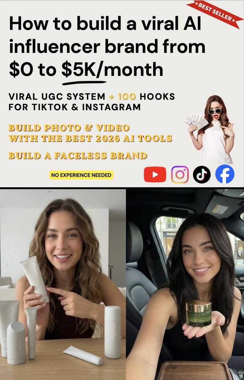 How to Build a Viral AI Influencer Brand From 0 to 5k/month | Faceless ...