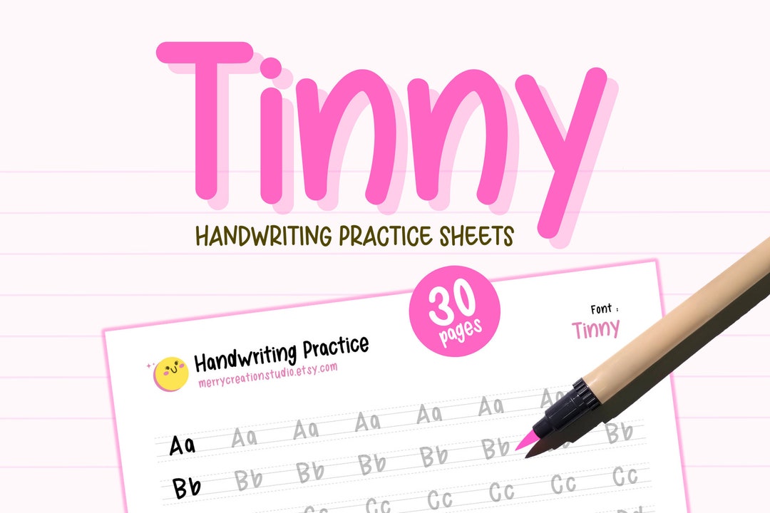 Cute Handwriting Hand Lettering Sheet Penmanship Practice,neat ...