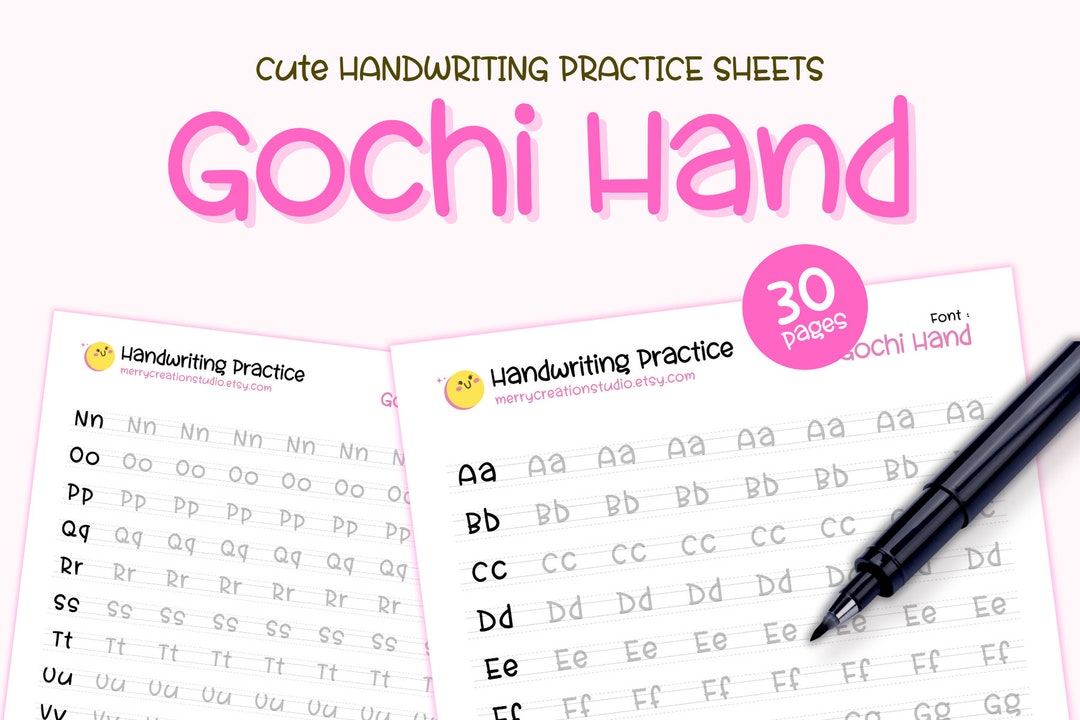 Cute Handwriting Hand Lettering Sheet Penmanship Practice,neat ...