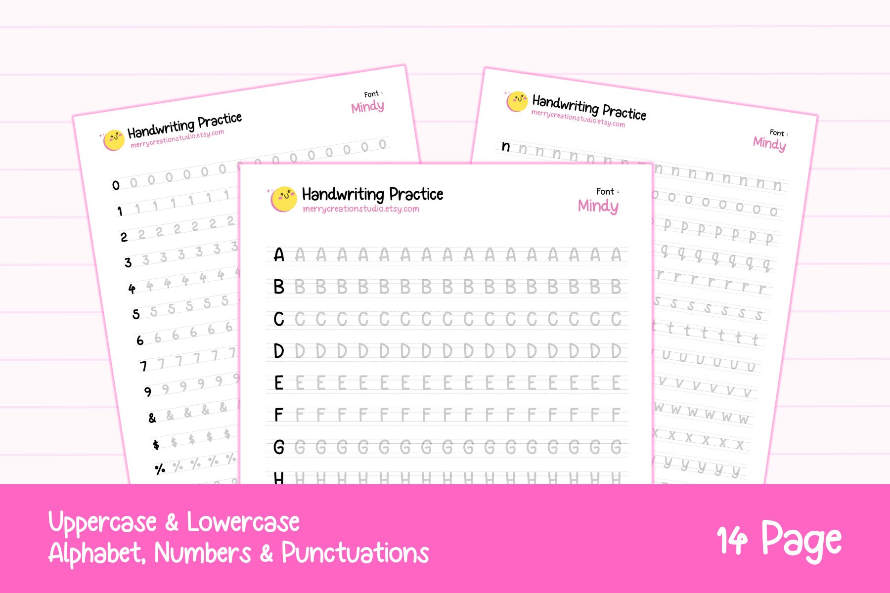 Cute Handwriting Hand Lettering Sheet Penmanship Practice,neat ...
