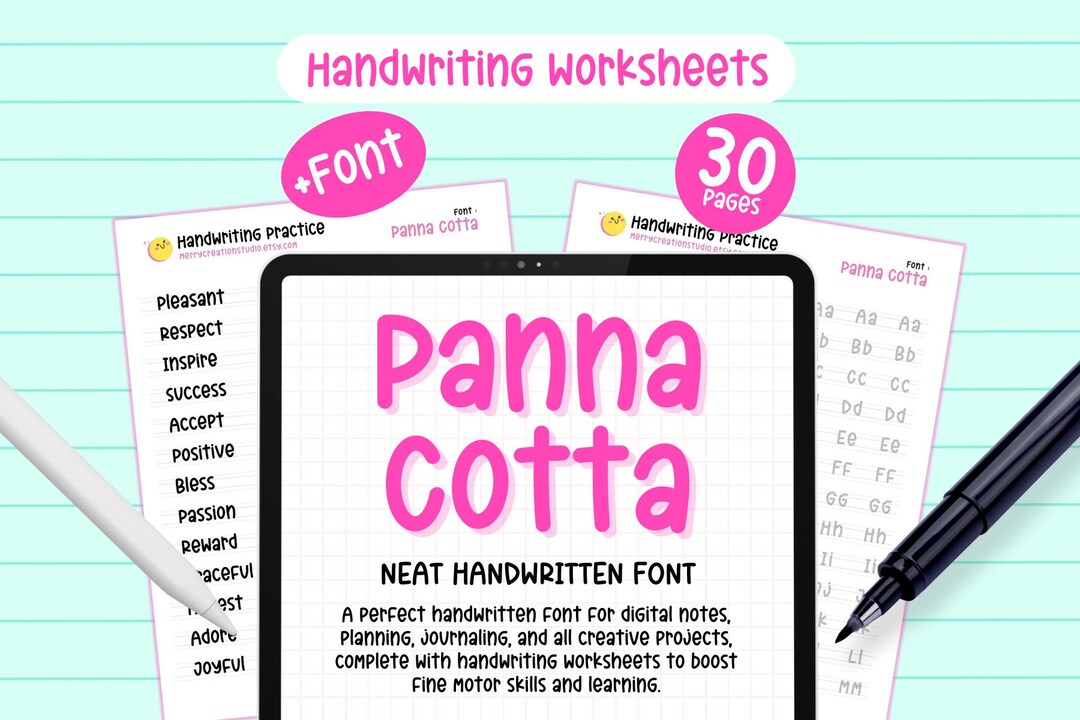 Neat Handwritten Font Note Taking Font Goodnote Neat Handwriting ...