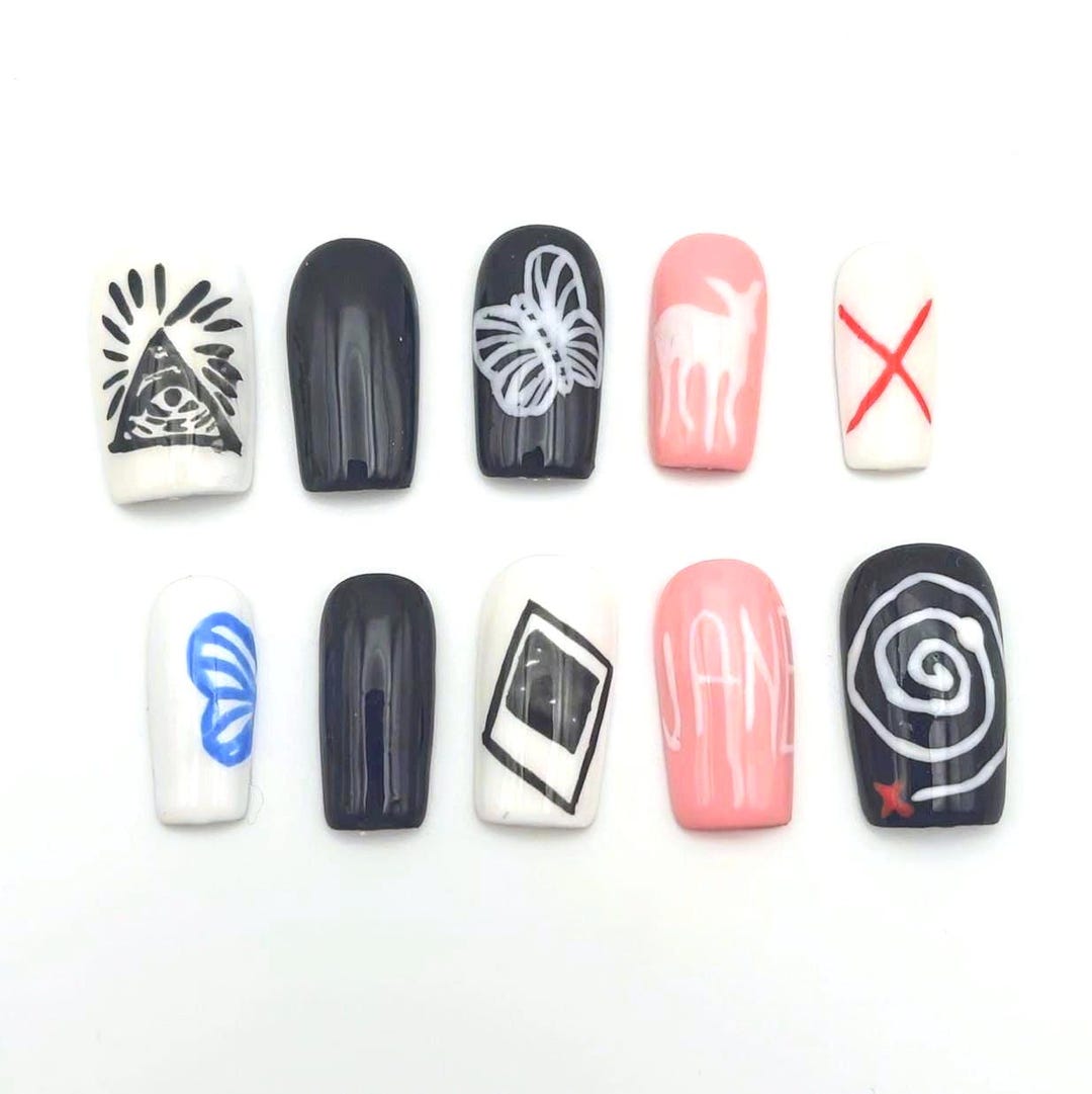 Handmade Life is Strange Lis Themed Press on Nails, 3D Nails, Y2K Nails ...
