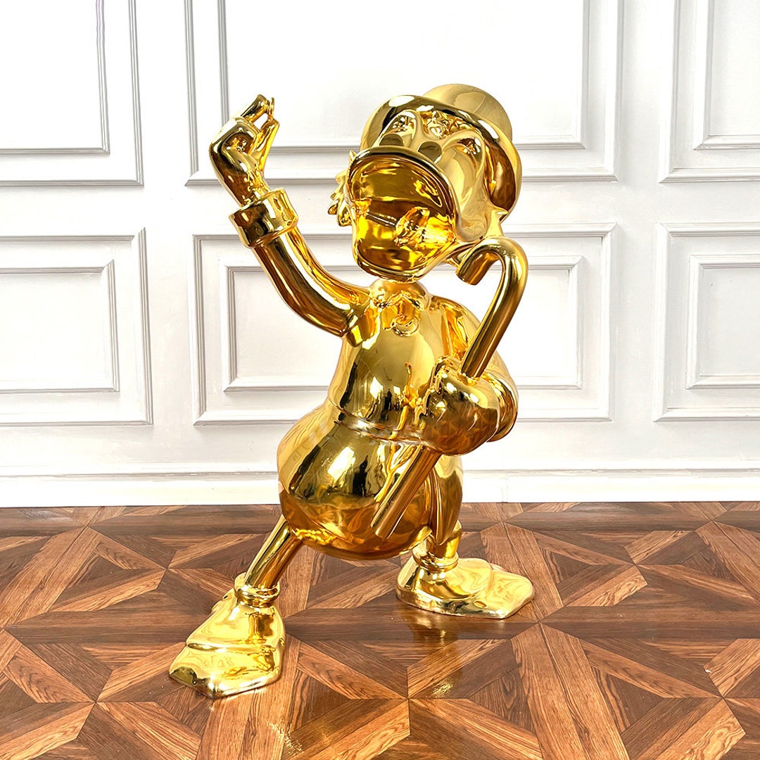 Scrooge Mcduck Gold Sculpture / Statue. Pop Art. Disney. Ectroplate ...