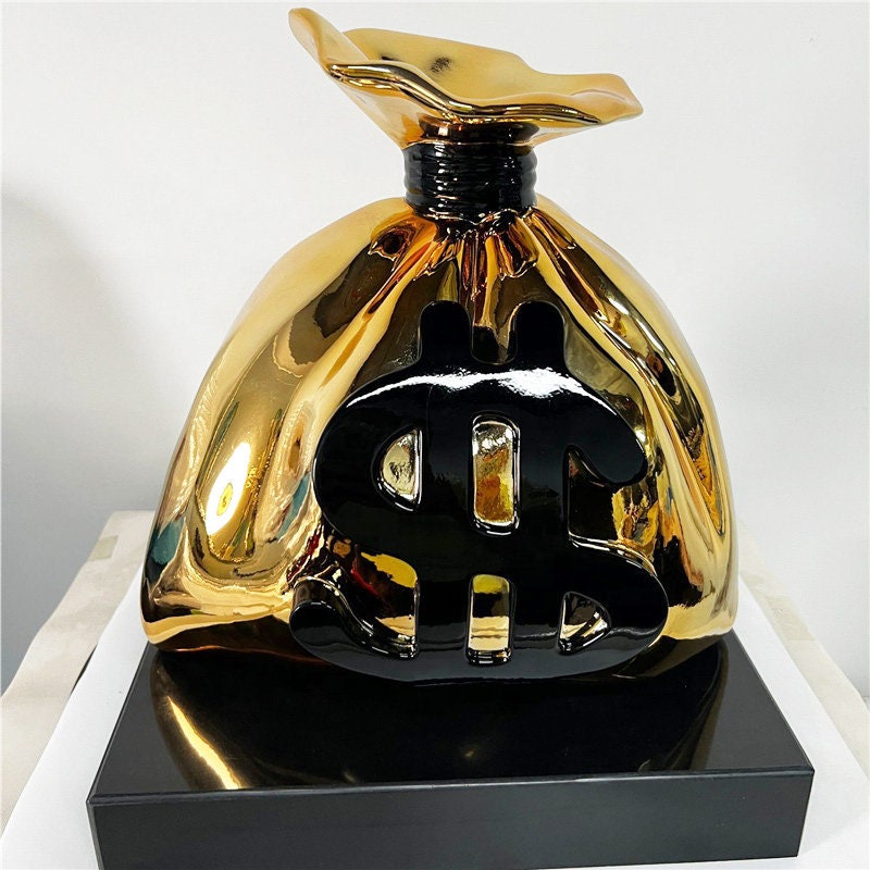Money Bag Sculpture / Statue. Gold. Pop Art. 50cm - Etsy