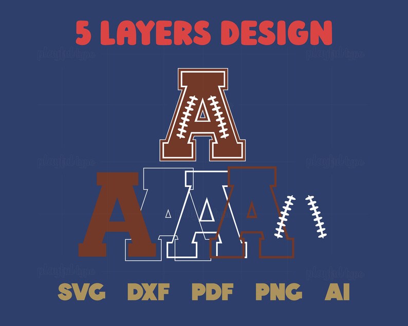 Football Alphabet SVG Football Font Svg, College Varsity Font, American ...