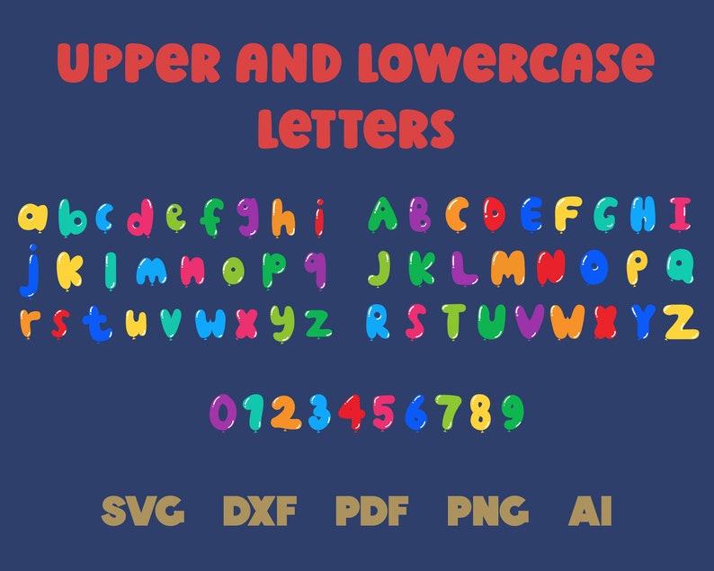 Baloon Alphabet SVG Baloon Font Svg, Bubble Letters, Baloon Numbers ...
