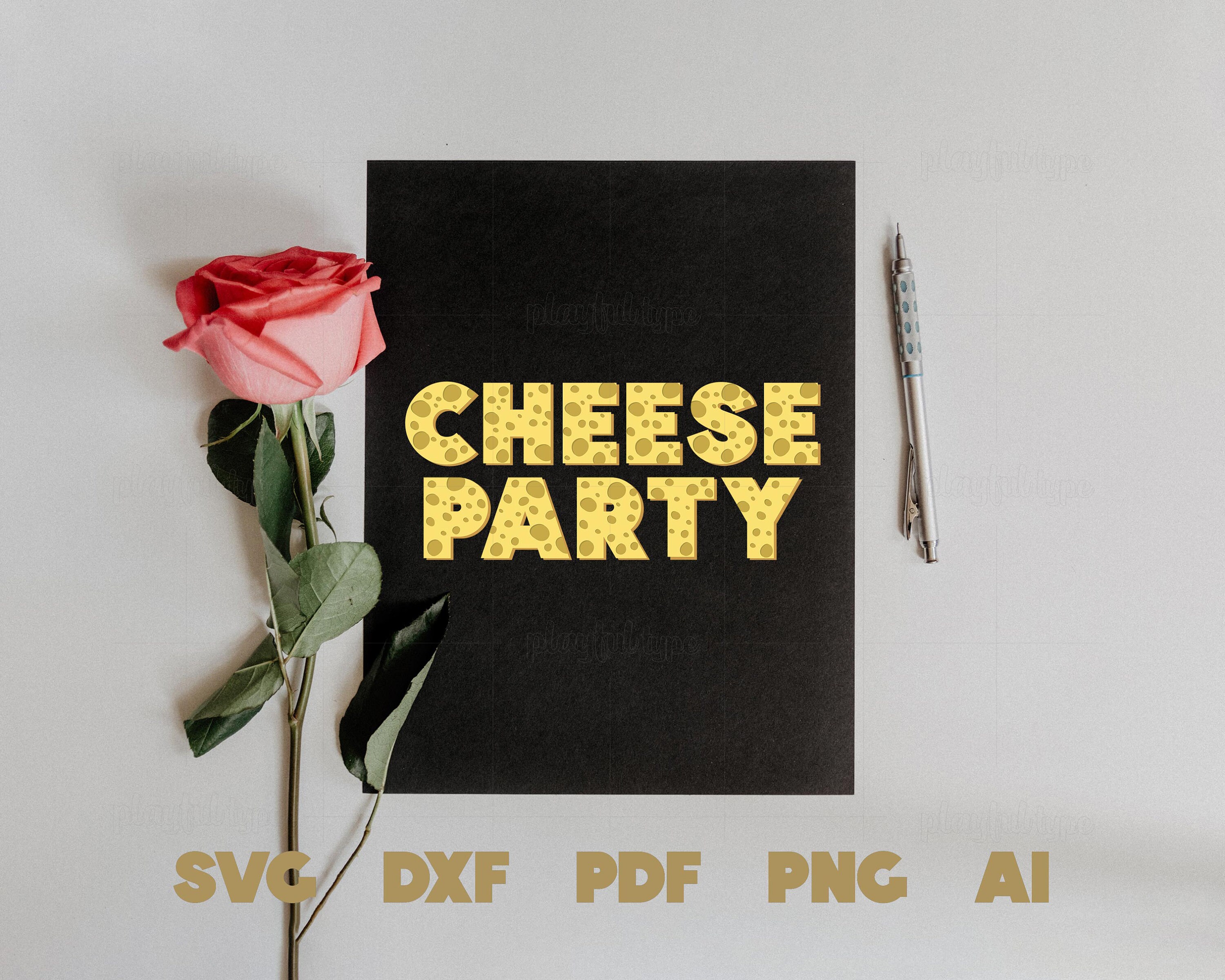 Cheese Font SVG: Alphabet Letters & Numbers Clipart (digital Download ...