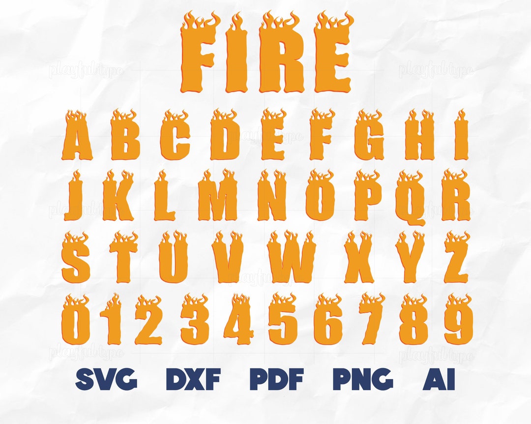 Fire Alphabet SVG | Flame Font Svg, Fire Font, Birthday Letters and ...
