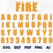 Fire Alphabet SVG | Flame Font Svg, Fire Font, Birthday Letters and ...