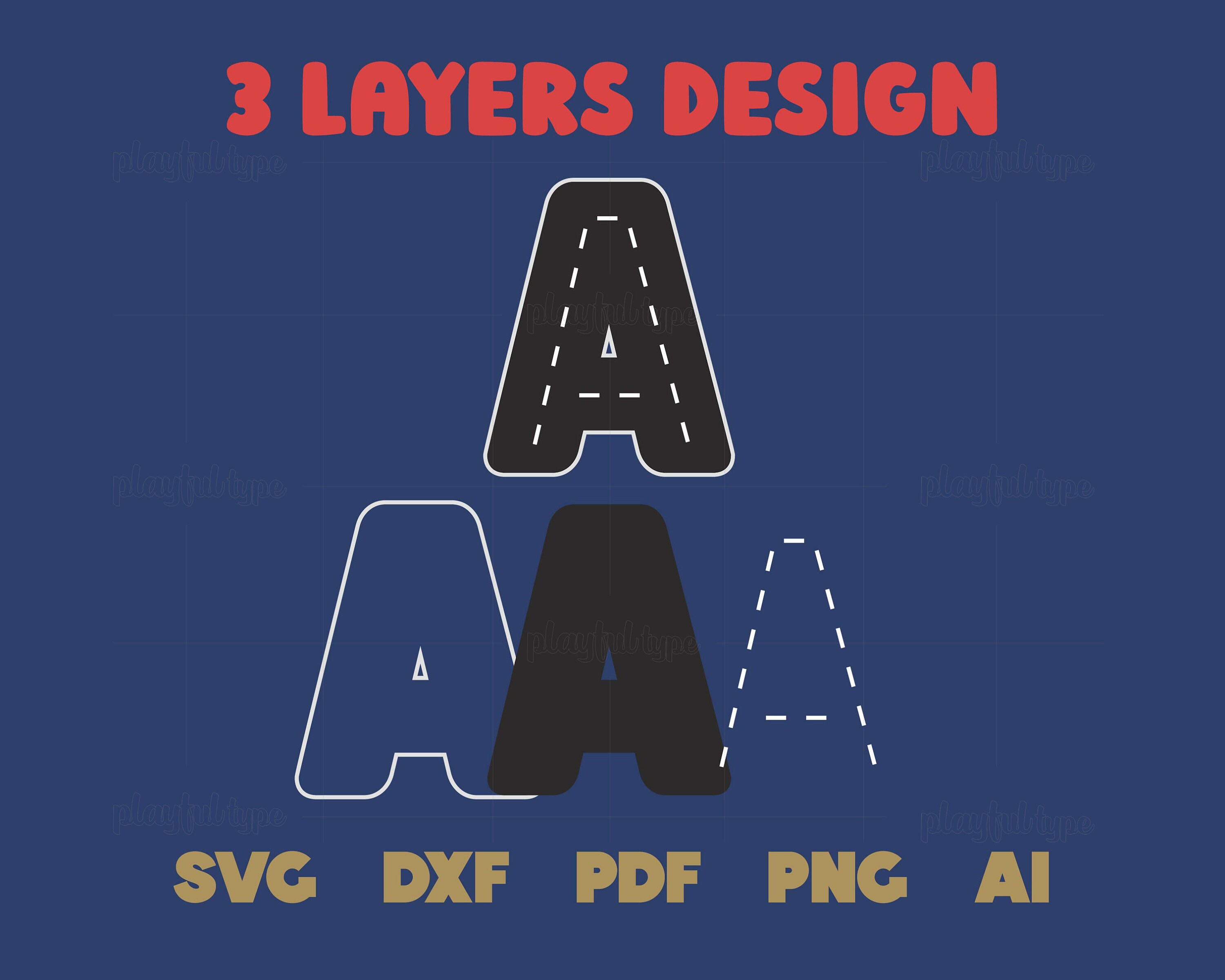 Race Track Letters & Numbers SVG: Car Birthday Alphabet (digital ...