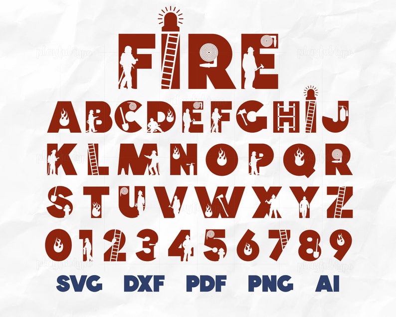 Firefighter Alphabet SVG | Flame Font Svg, Fire Font, Birthday Letters ...