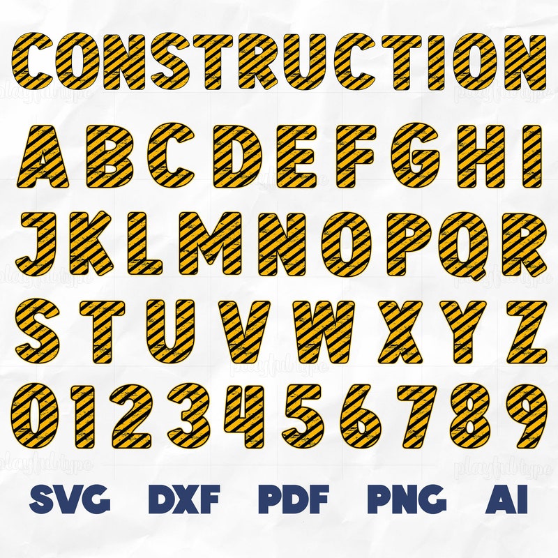 Construction Letters - Etsy