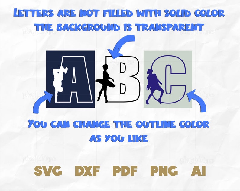 Buy Dance Alphabet SVG: Dancer Font, Letters, Numbers (cut Files ...
