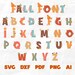 Fall Alphabet SVG | Autumn Font Svg, Cozy Letters, Thanksgiving Font ...