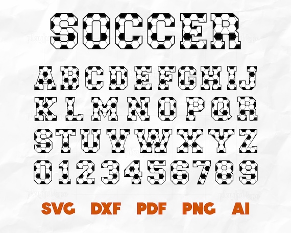 Soccer Ball Letters
