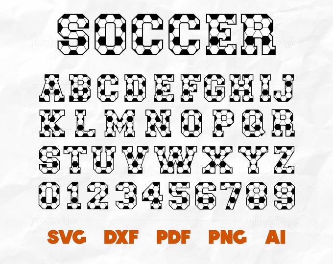Football Font SVG | Football Alphabet Svg, College Varsity Font ...