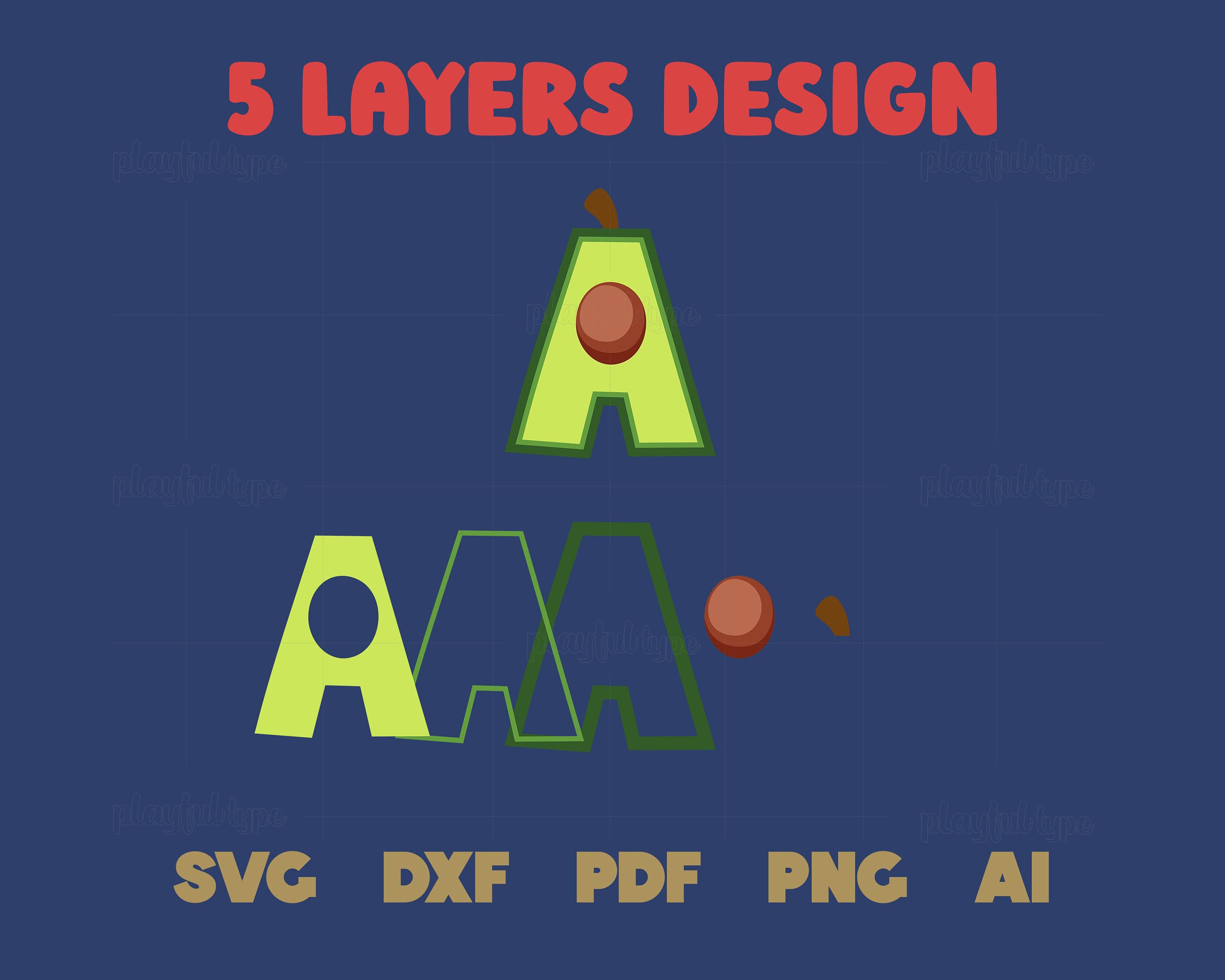 Avocado Alphabet SVG | Avocado Font Svg, Green Avocado Letters and ...