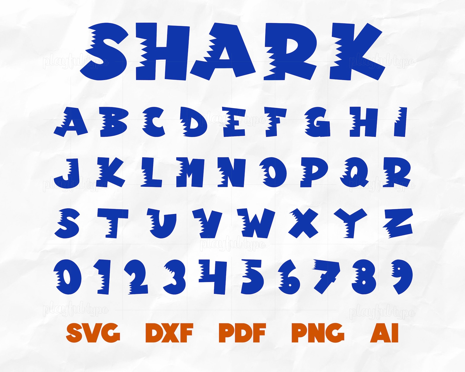 Shark Font SVG | Shark Alphabet, Shark Bite Letters and Numbers, Shark ...