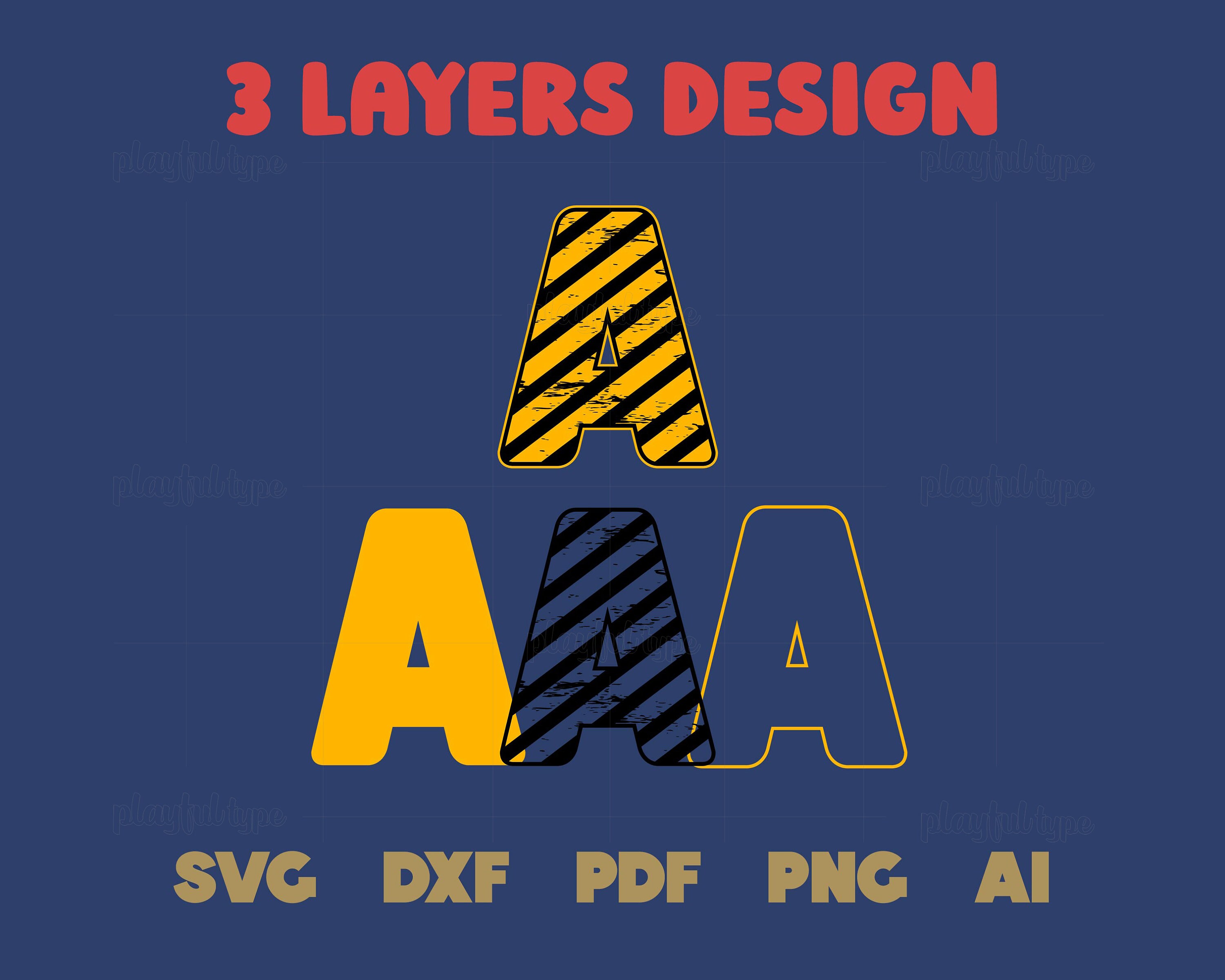 Construction Alphabet SVG: Stripes Font, Road Letters (cut Files) - Etsy