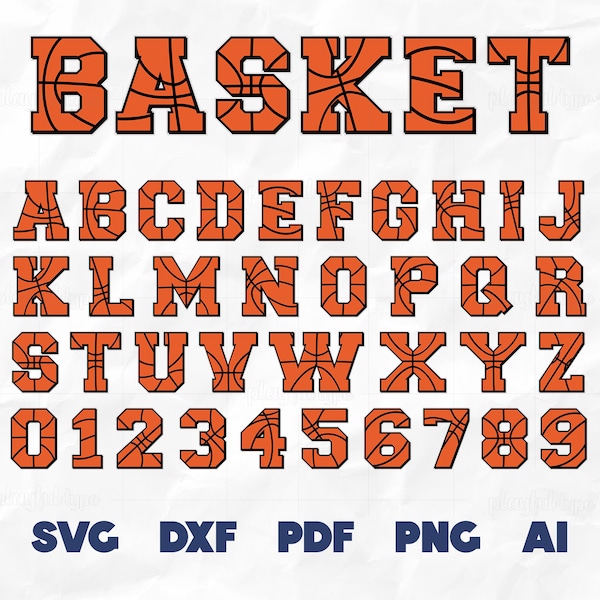 Basketball Font Download - Etsy