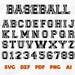 Baseball Alphabet SVG | Baseball Jersey Font Svg, College Font ...