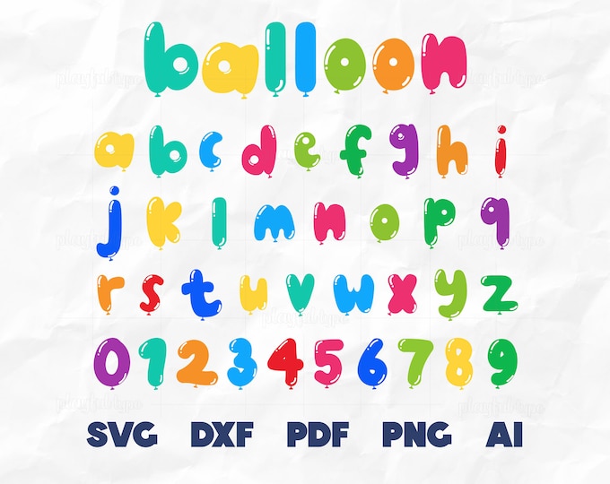 Bubble Letter Alphabet and Numbers Vector Clipart / Lower Case ...
