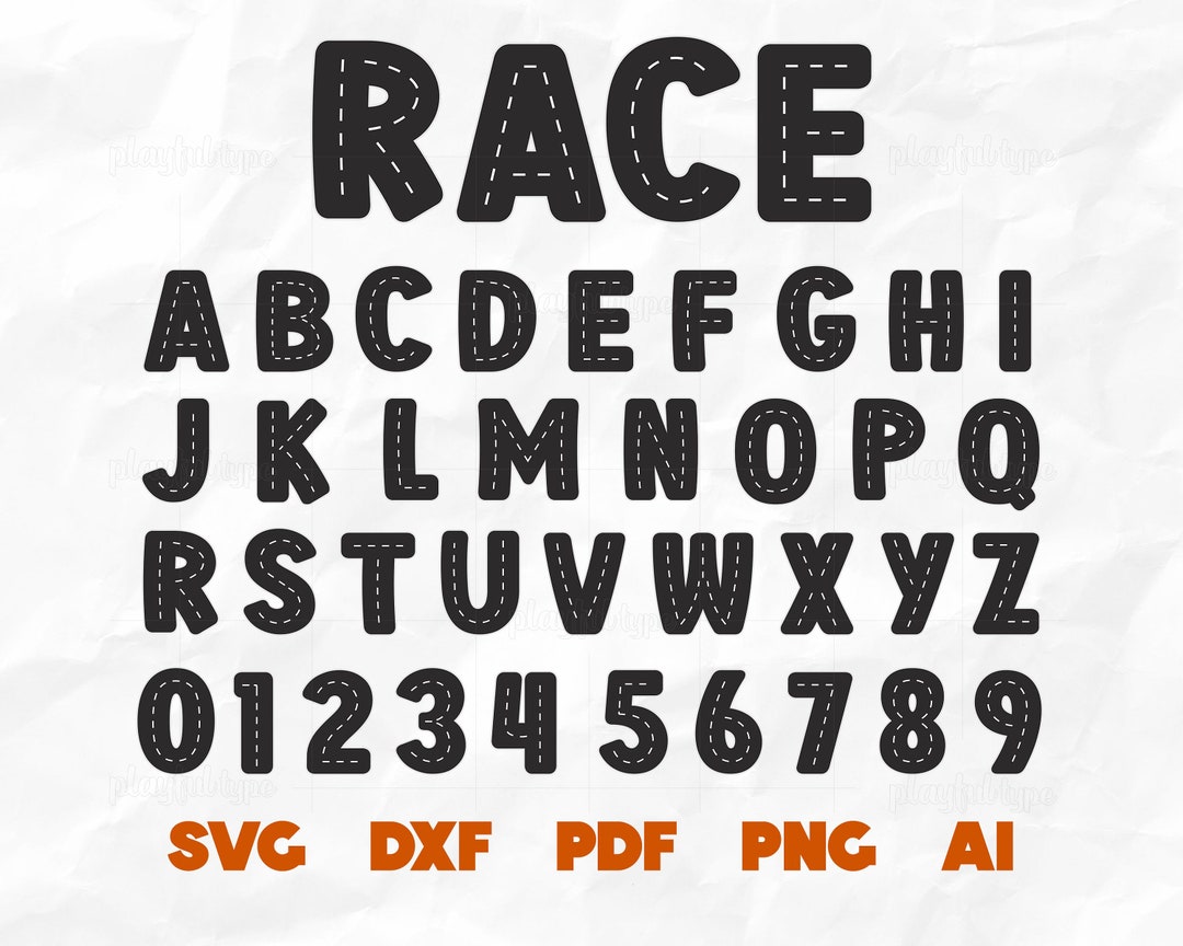 Race Track SVG | Race Letters, Road Numbers, Race Track Alphabet ...