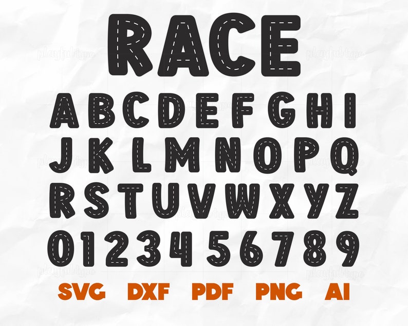 Race Track SVG | Race Letters, Road Numbers, Race Track Alphabet ...