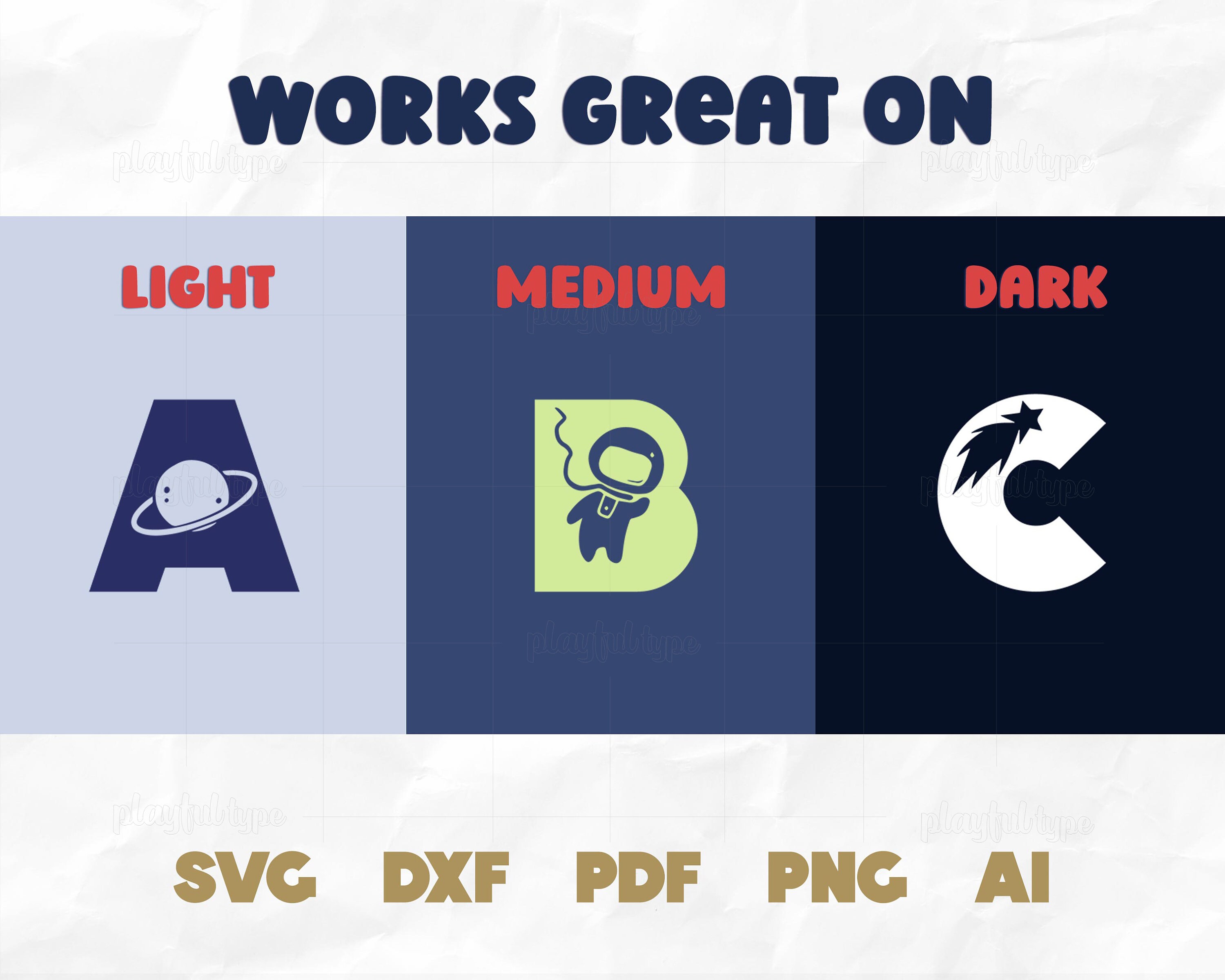 Space Alphabet SVG | Space Font Svg, Astronaut Font, Cosmic Kids ...