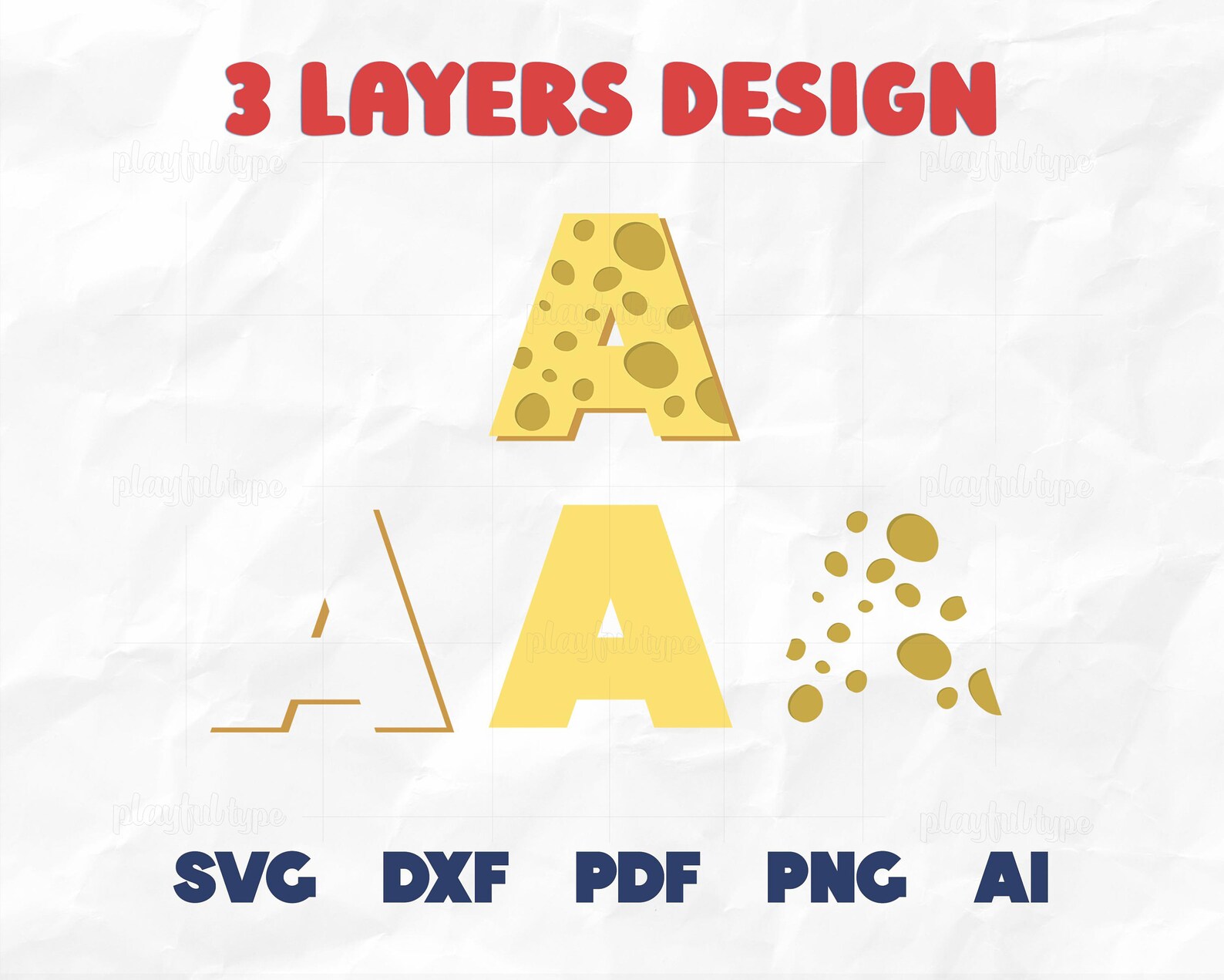 Cheese Font SVG: Alphabet Letters & Numbers Clipart (digital Download ...