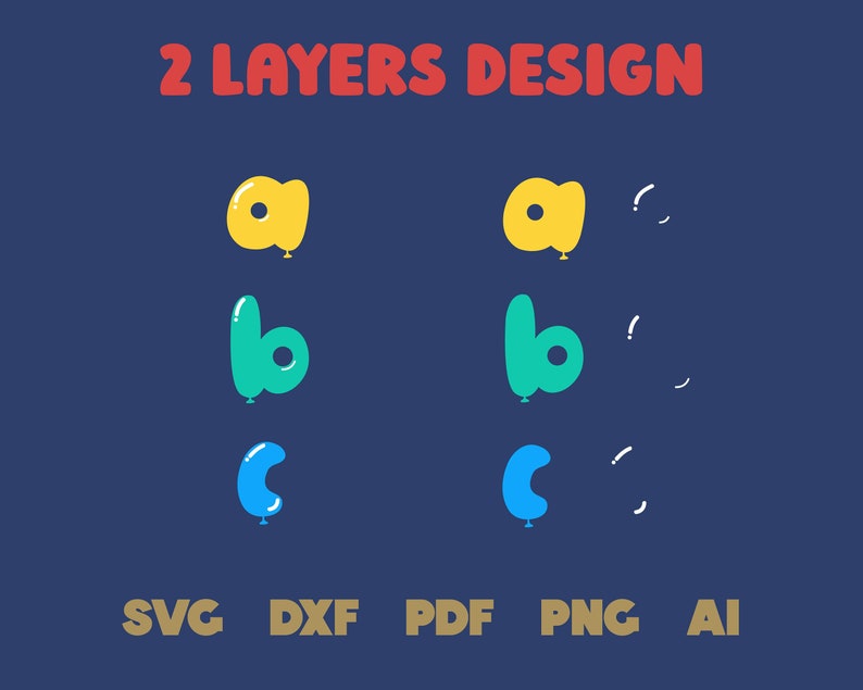 Baloon Alphabet SVG Baloon Font Svg, Bubble Letters, Baloon Numbers ...