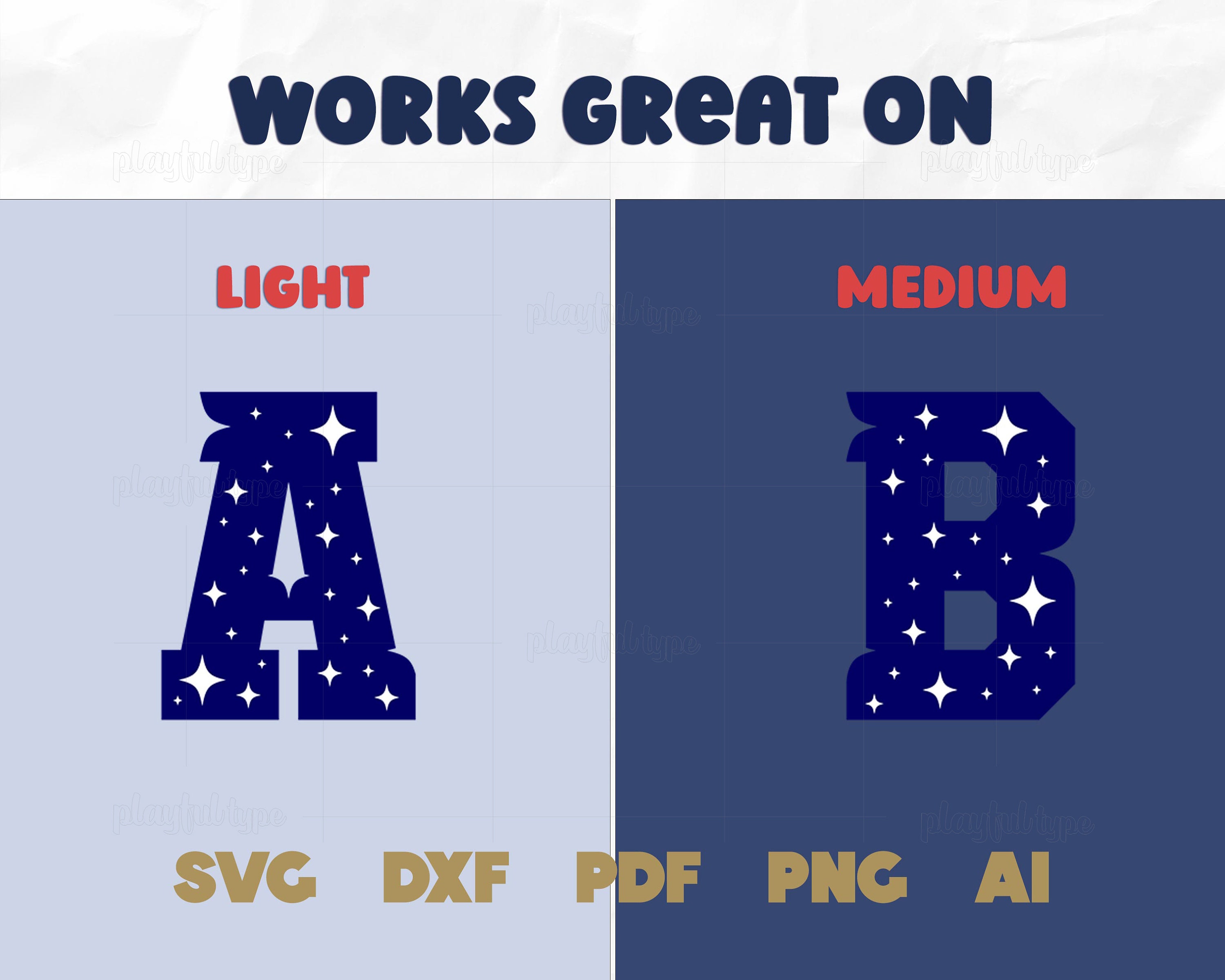 Stars Font SVG: Galaxy Alphabet & Numbers, Birthday Clipart (digital ...