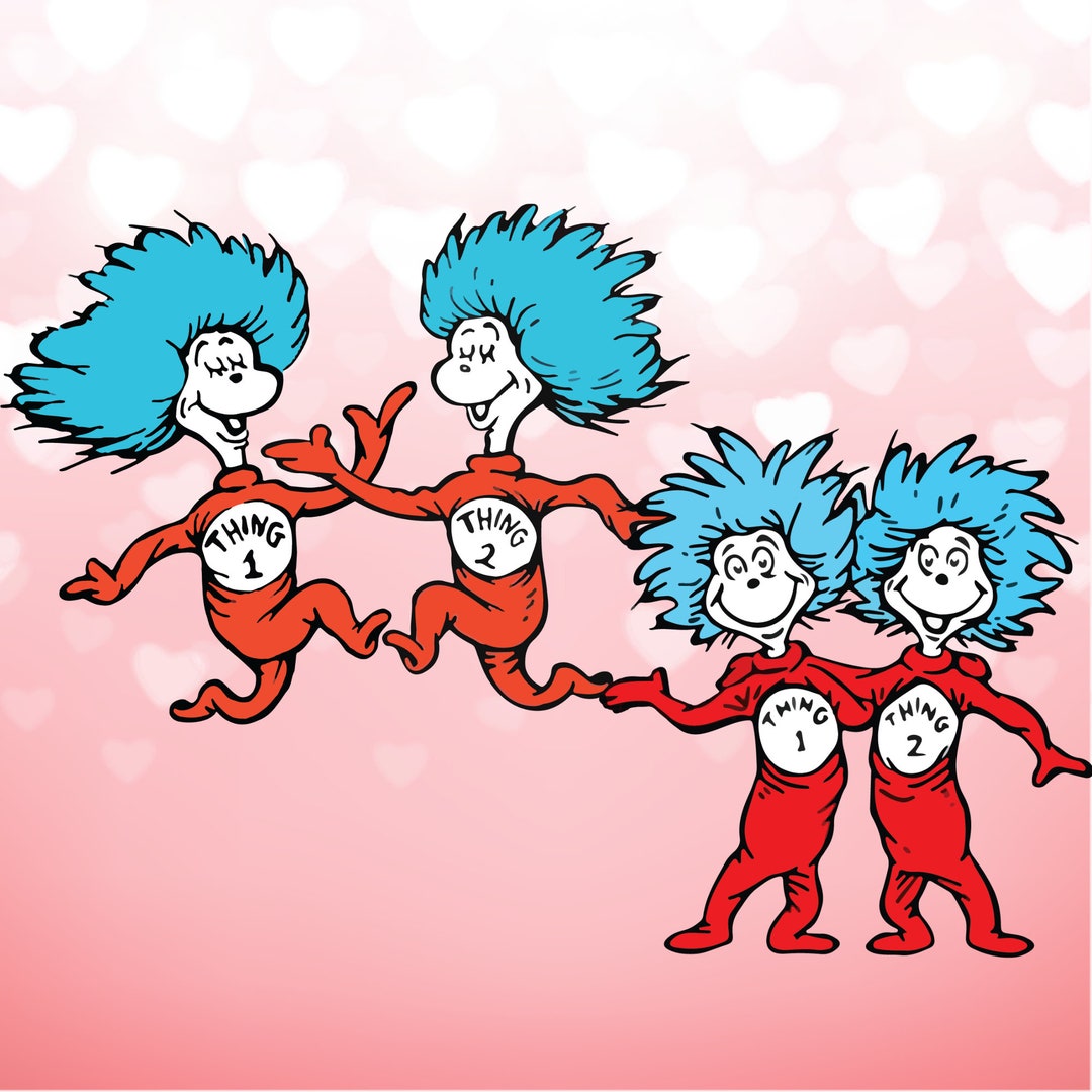 Thing 1 Thing 2 Svg Bundle,thing 1 and Thing 2 Layered Svg .png,thing 1 ...