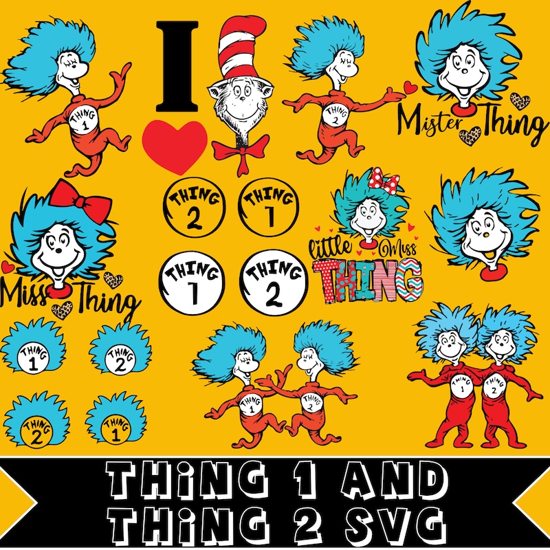 Thing 1 Thing 2 - Etsy