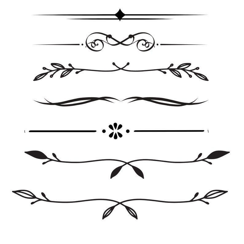TEXT DIVIDERS SVG, Text Dividers for Cricut , Text Divider Clipart ...