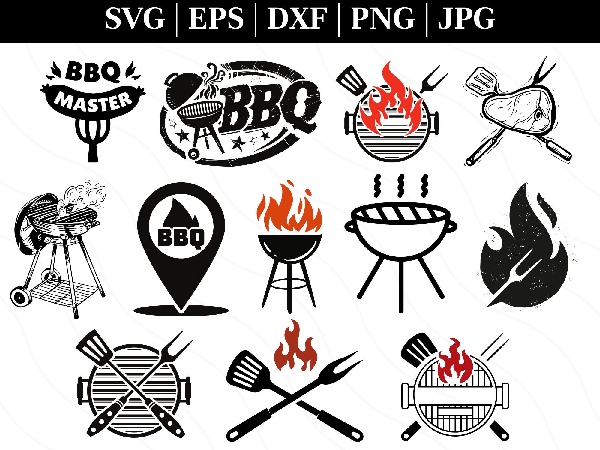 Barbeque SVG Bundle, BBQ Svg Bundle, BBQ Svg, Grilling Svg, Kitchen Svg ...