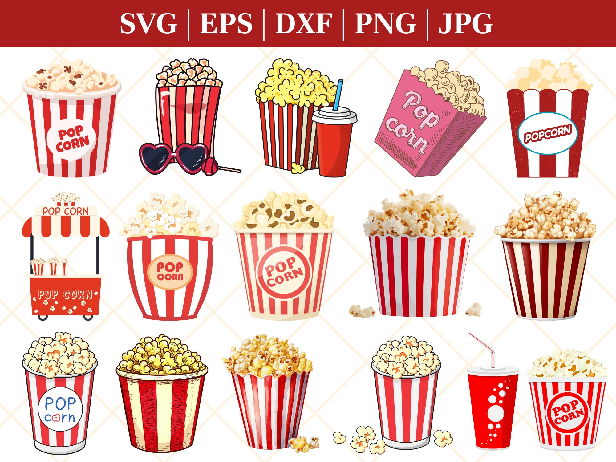 Popcorn Svg, Popcorn Png, Pop Corn Svg, Popcorn Cut File, Popcorn Clip ...