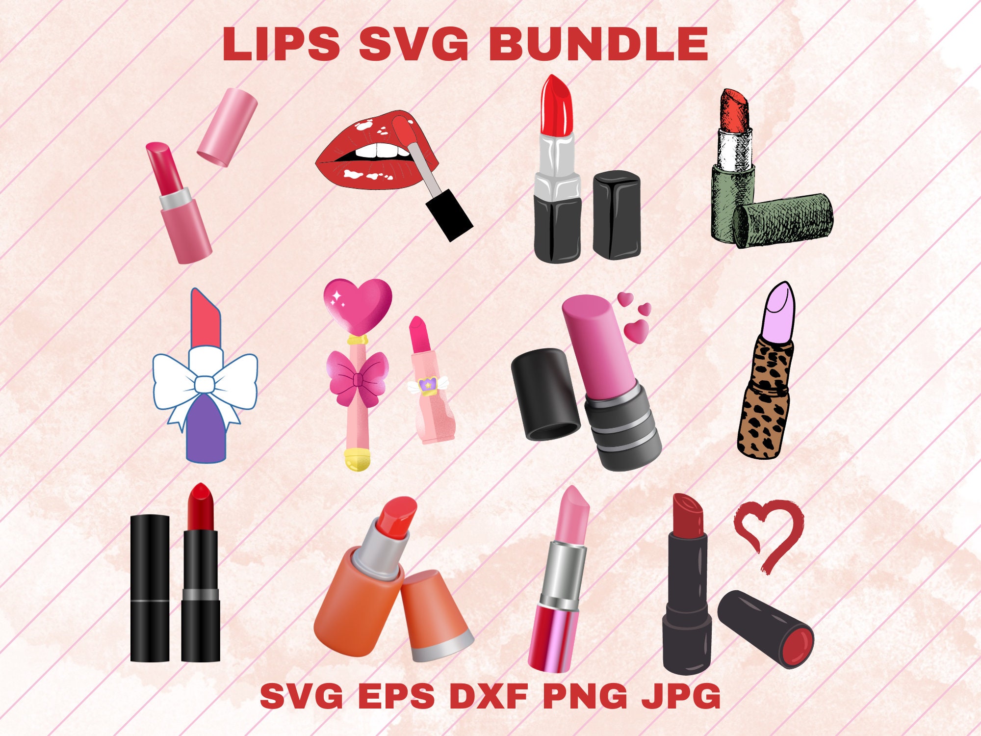 Lipstick SVG Lipstick Clip Art Lipstick Vector Image Lipstick File for ...