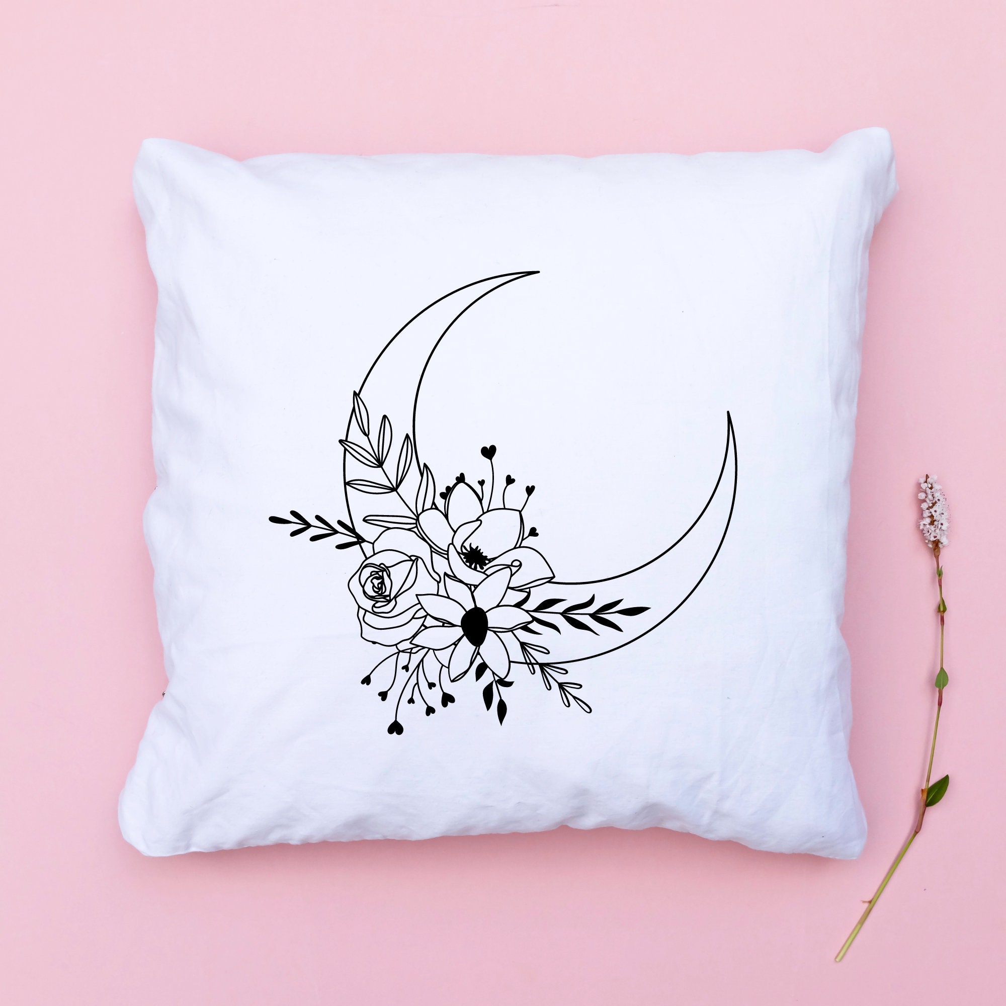 Moon SVG Bundle, Floral Moon Svg, Mystic Celestial Svg, Moon and Stars ...