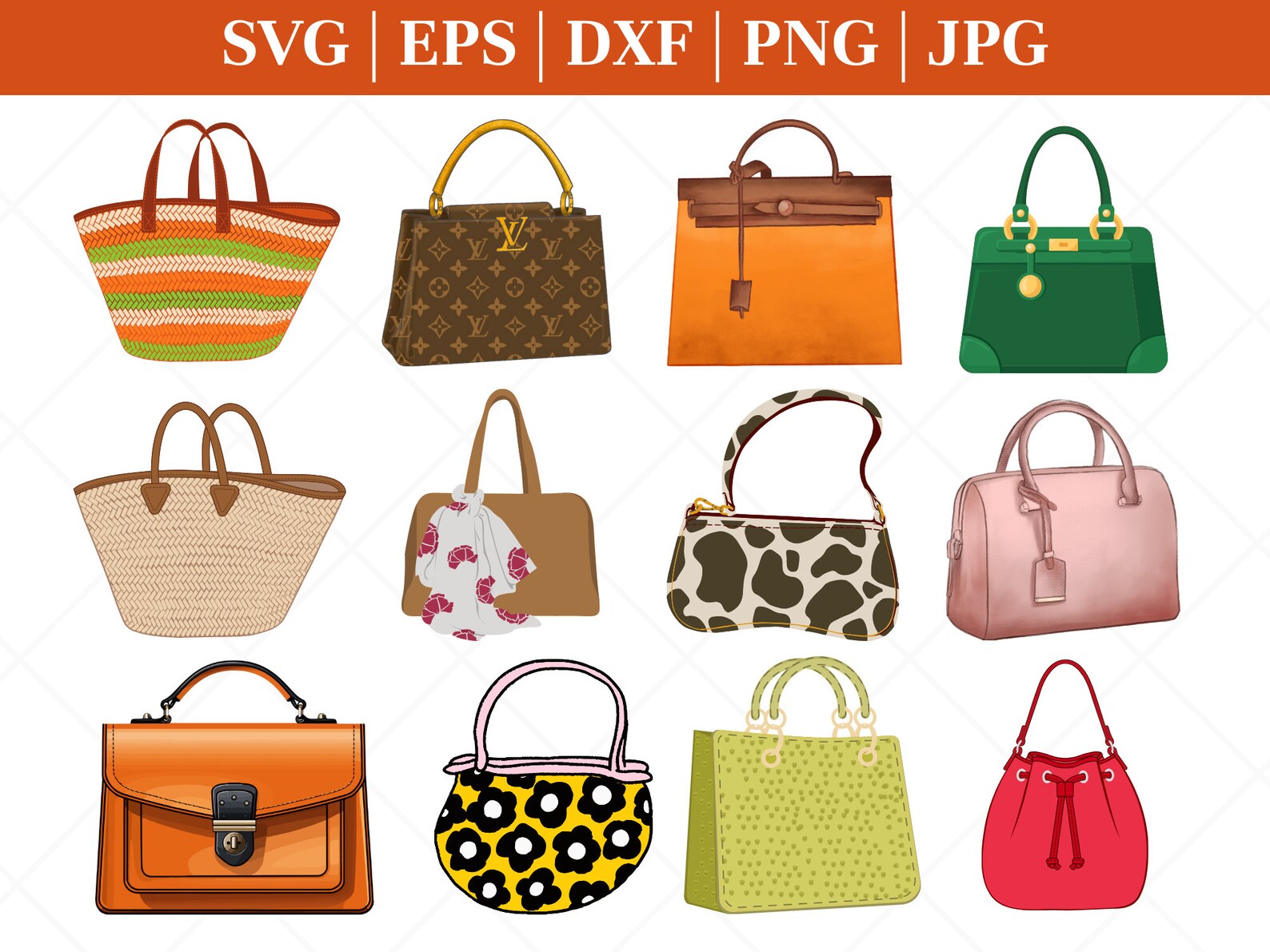 Handbags SVG, Handbags Bundle SVG, Purse SVG, Hand Purse Svg, Fashion ...
