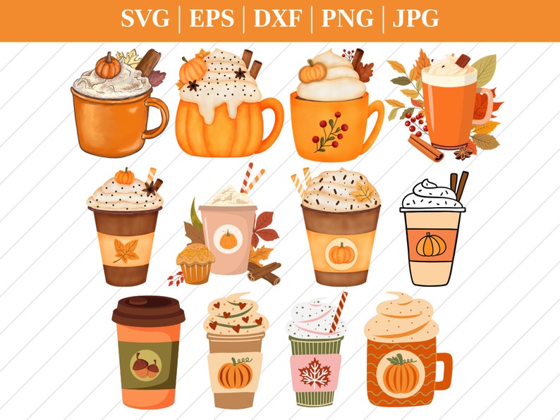 Fall Coffee Cups Png Sublimation Design Download, Fall Vibes Png, Fall ...