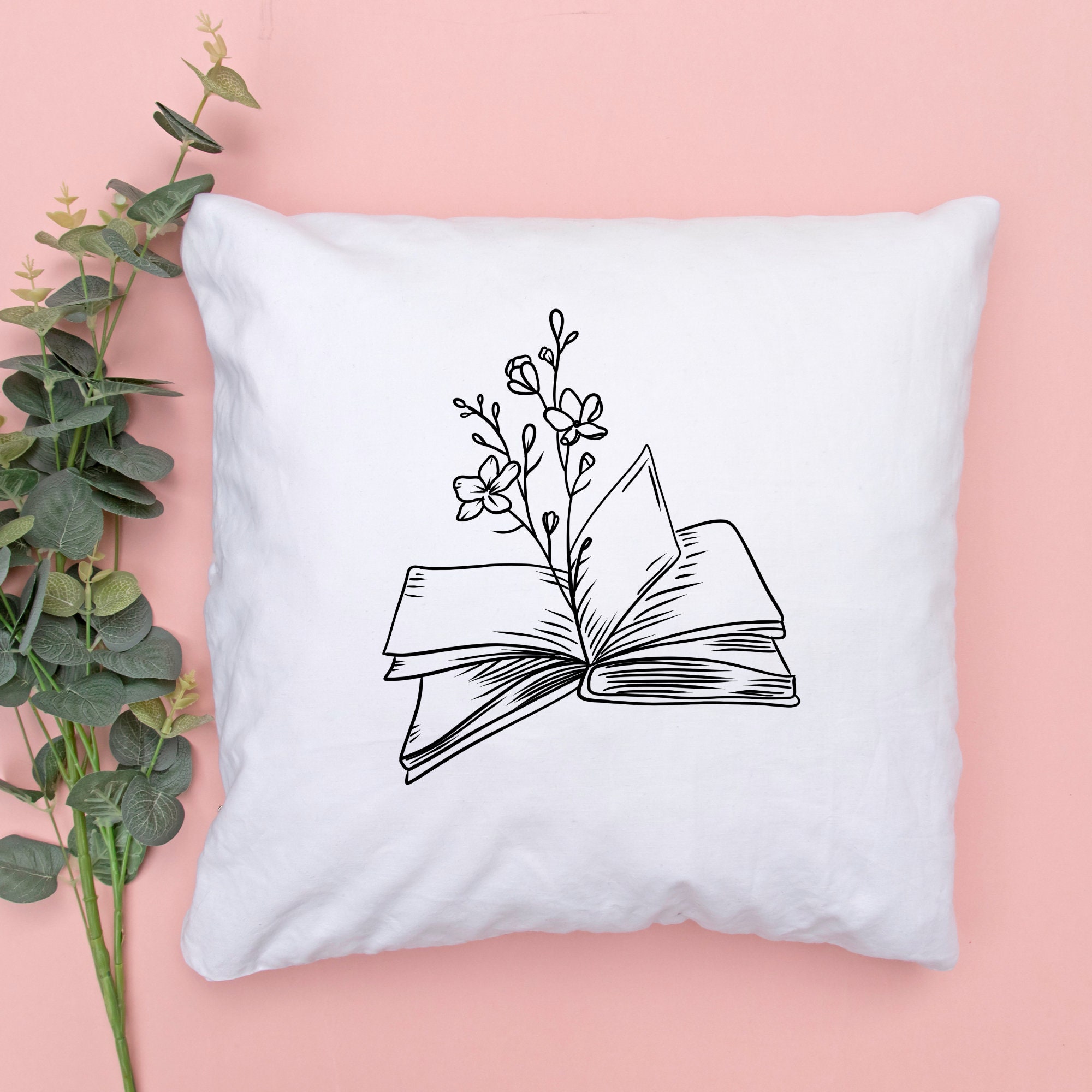 Floral Book SVG, Book Svg, Book With Flowers Svg, Reading Svg, Read ...