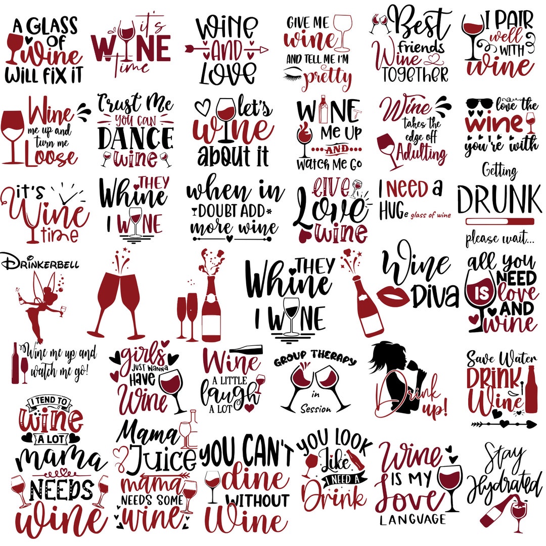 Wine SVG Bundle,cheers,wine Glass Svg/png,wine PNG Bundle ,wine ...