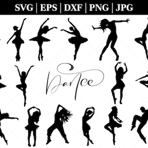 Dance SVG Cut File for Cricut, Dancers Svg, Dancer Silhouettes Svg ...