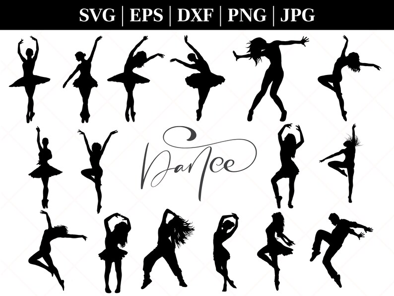 Dance SVG Cut File for Cricut, Dancers Svg, Dancer Silhouettes Svg ...