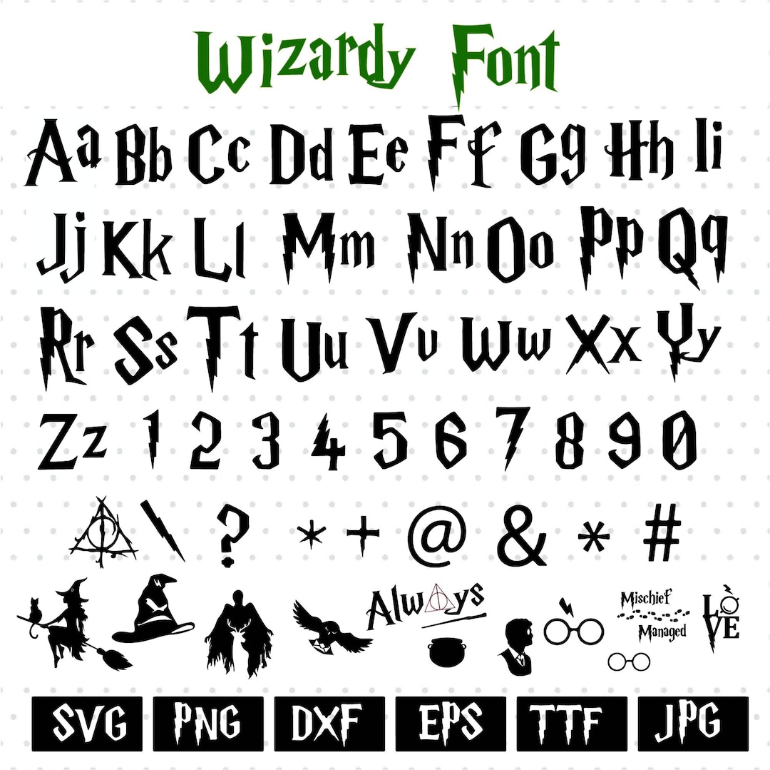 Potter Font SVG, Magic Font Svg, Wizard Font Svg Ttf,magic Font Svg ...