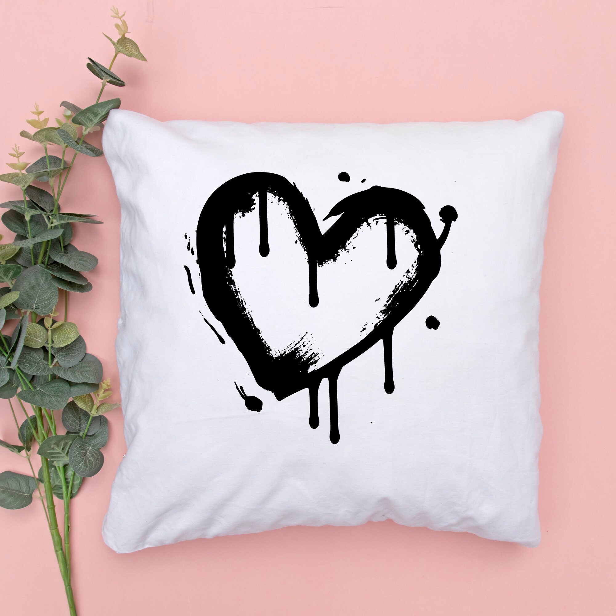 Melting Heart SVG, Black Dripping Heart Clipart, Heart Cut File ...