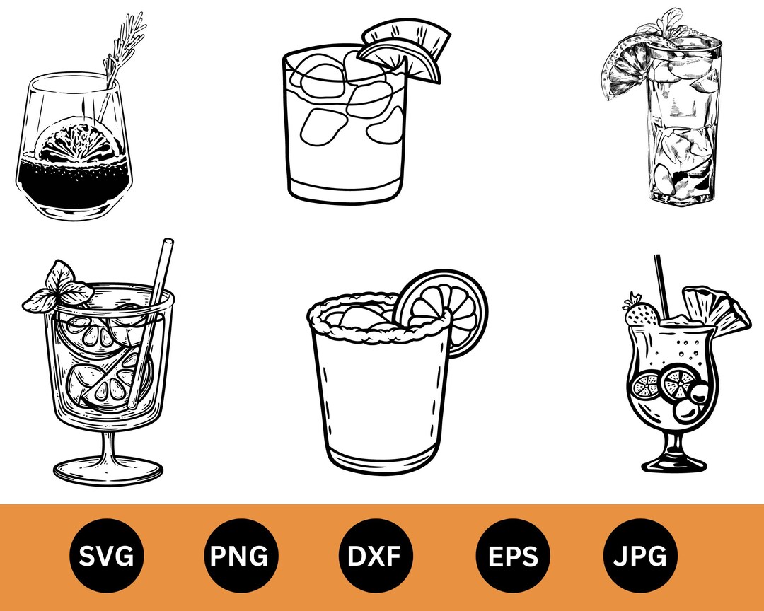 Cocktail SVG Bundle, Cocktail Party SVG, Cocktail Clipart, Cocktail PNG ...